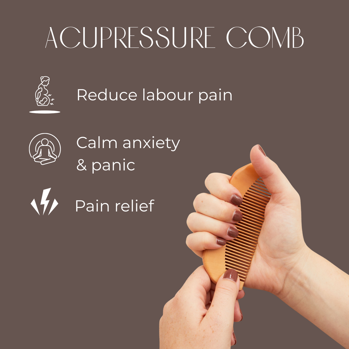 Acupressure Comb for Stress, Pain & Labour Relief | East Healing