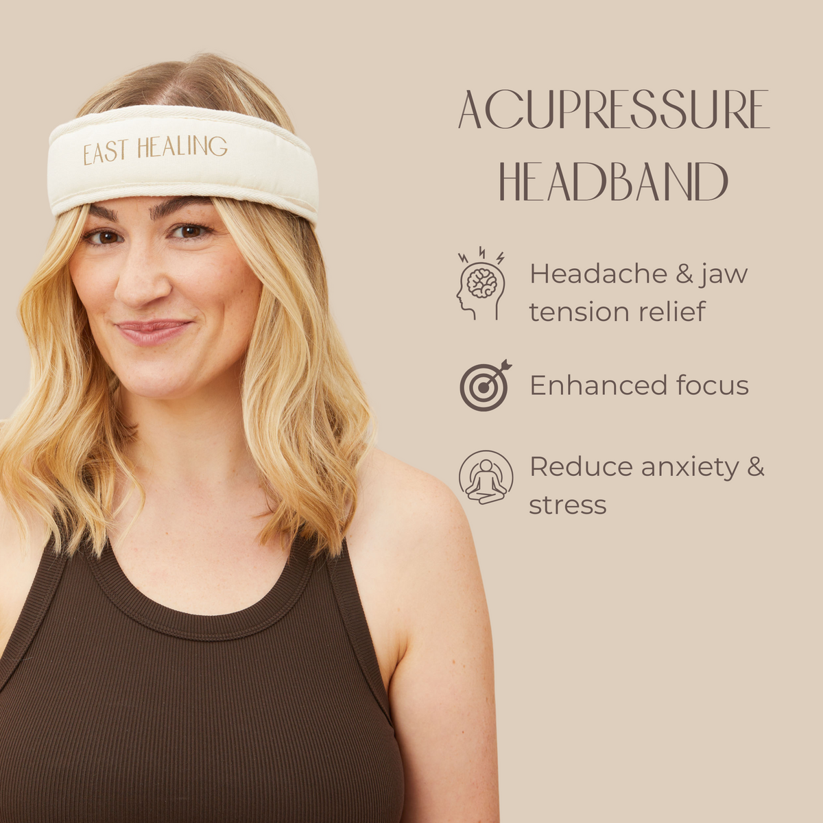 Acupressure Headband for Easing Headaches & Stress – East Healing